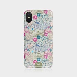 Tirita Hard Phone Case World Travel Map Planes Passport Flight Voyager ...