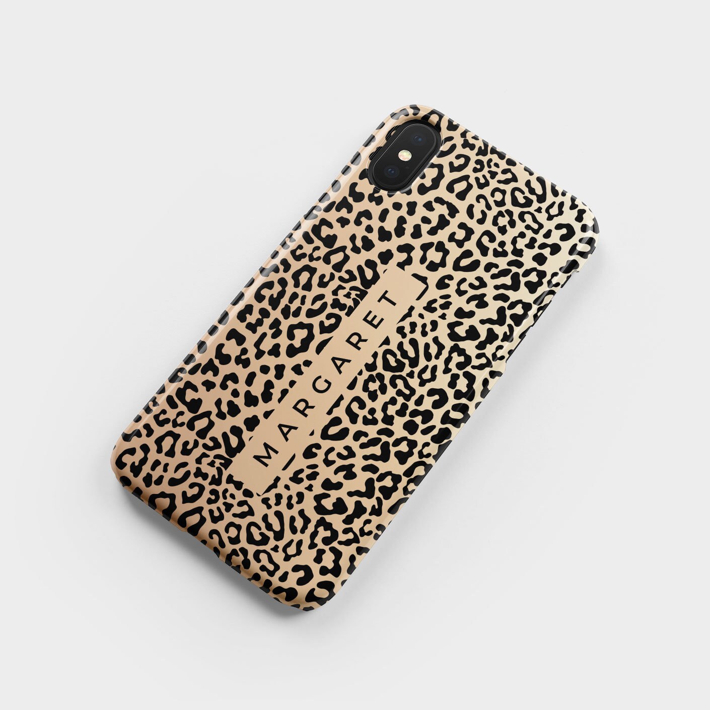 Personalised Custom Hard Phone Case Animal Print Leopard Skin | Etsy