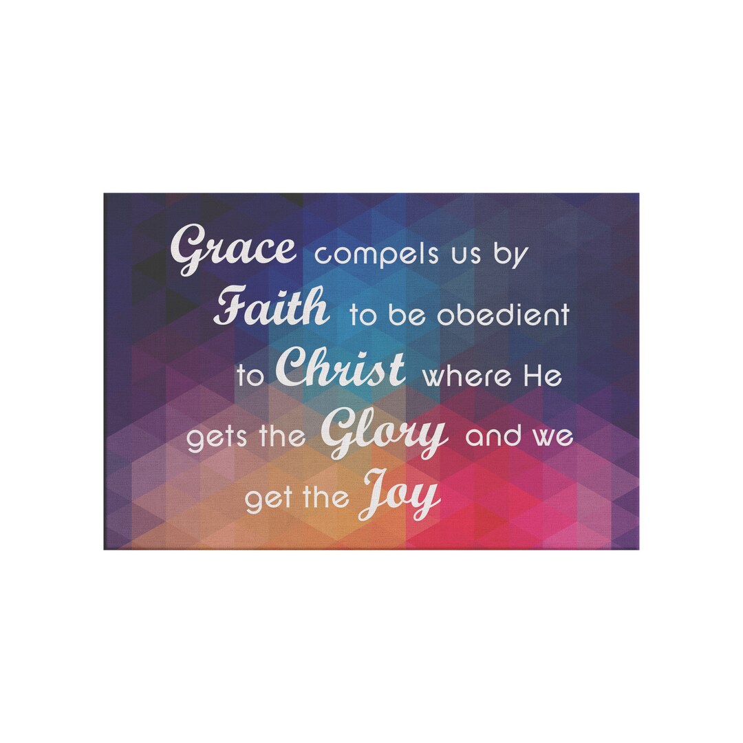 Grace by Faith, for Christ Canvas Print - Etsy