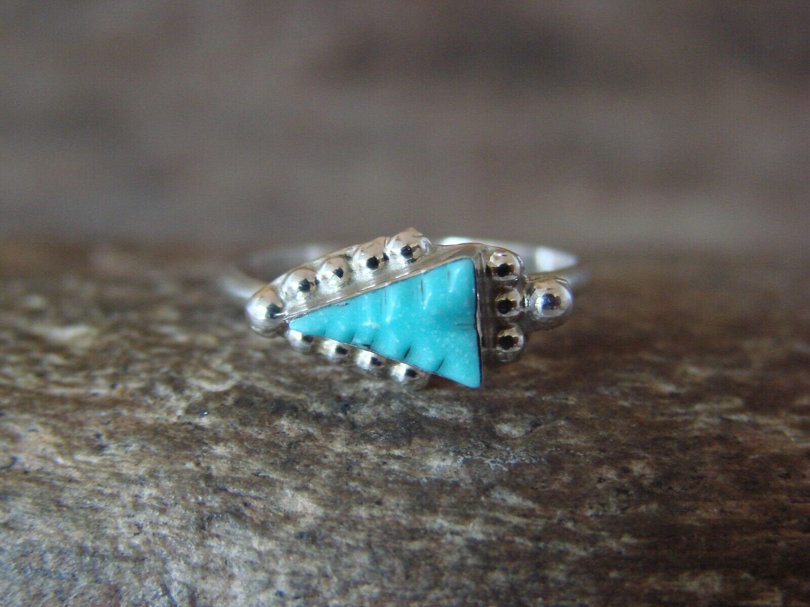 Sz6 Stunning Turquoise Arrow Zuni Handmade Natural Hallmarked Never ...