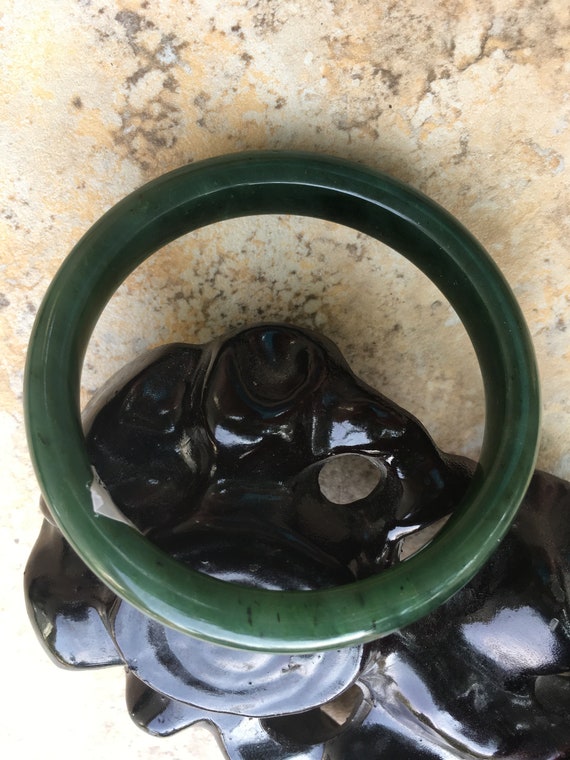 65.38mm Dark Emerald Icy Nephrite Jade Emerald Green … - Gem