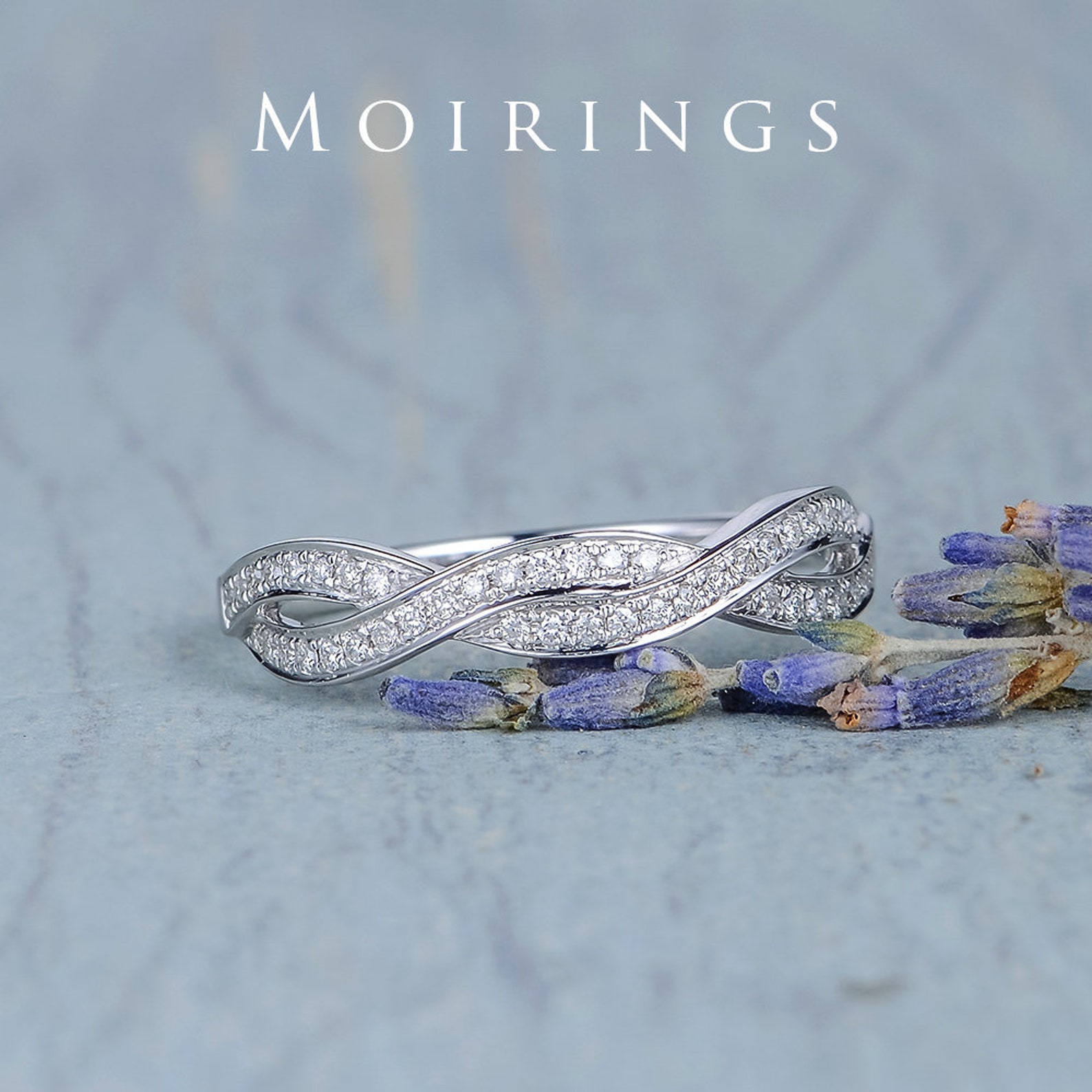 Infinity Wedding Band Diamond Love Knot Ring Unique Women Half | Etsy