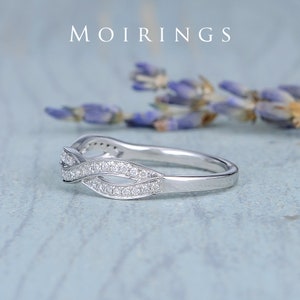 Infinity Wedding Band Diamond Love Knot Ring Unique Women Half | Etsy