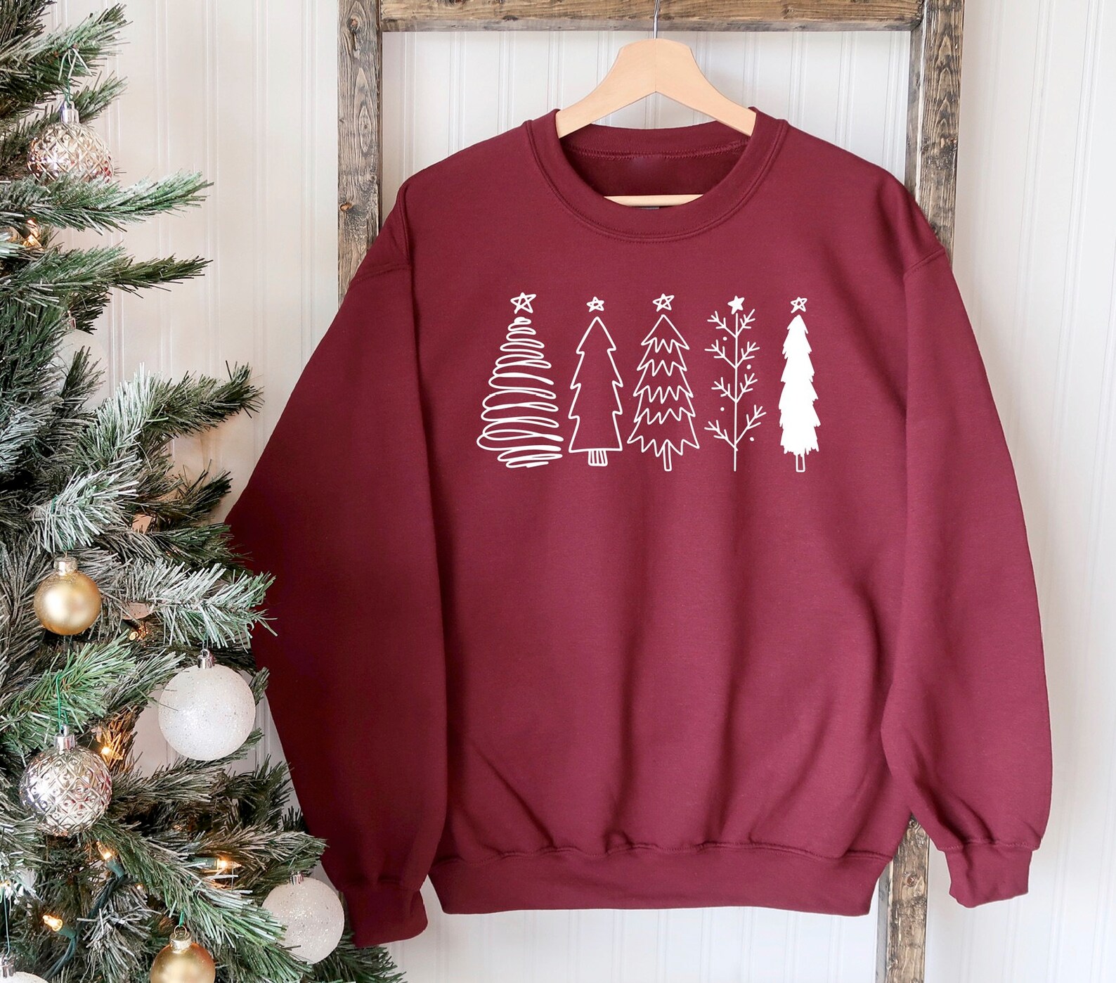 Christmas Sweater Christmas Tree Sweatshirt Gifts for Her - Etsy