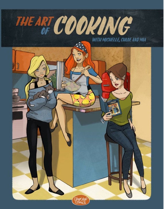 The Art of Cooking A Comic Cookbook - Etsy