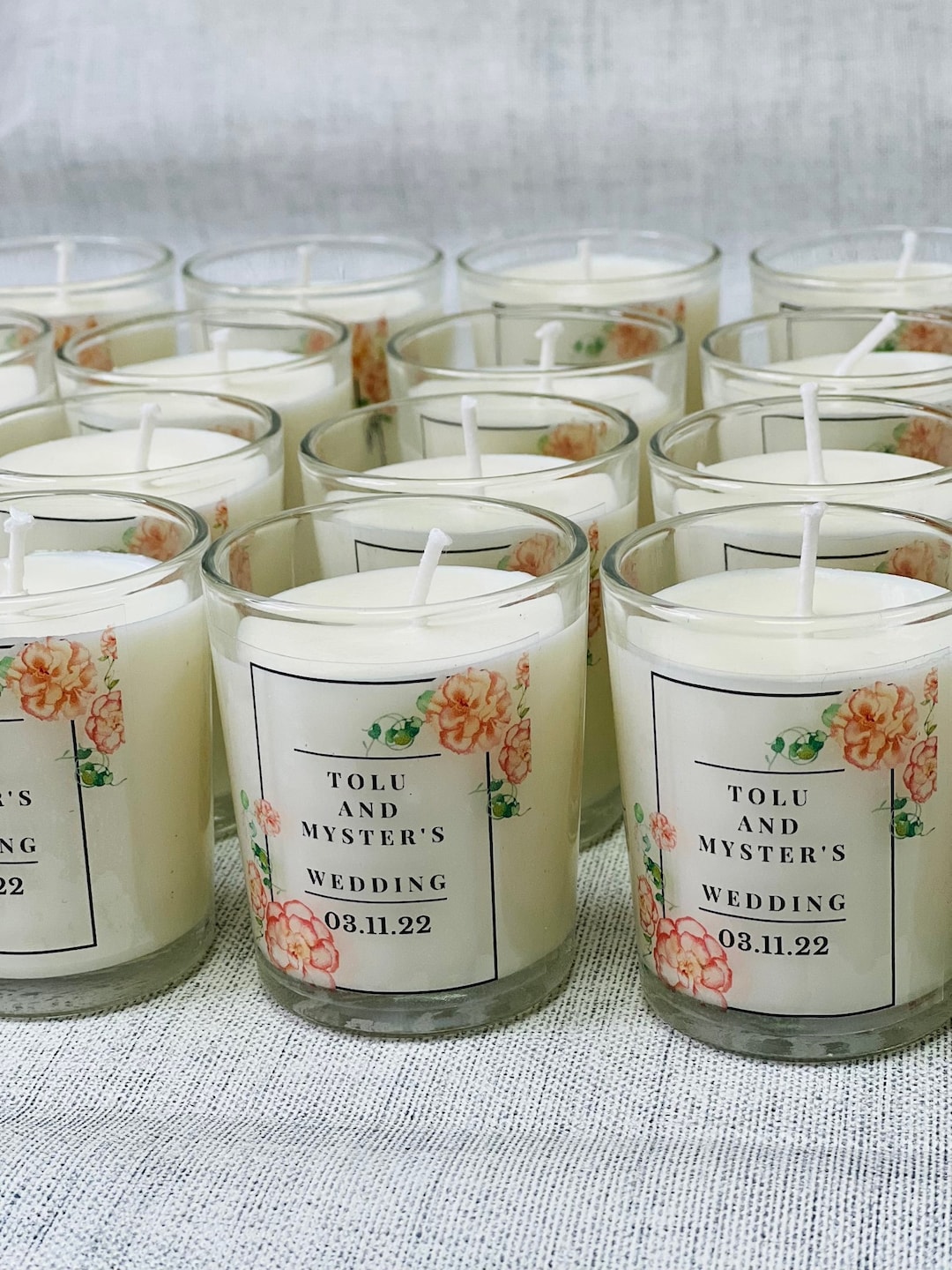 Candle Favours | Personalised Candle Favours | Baby Shower Favors ...