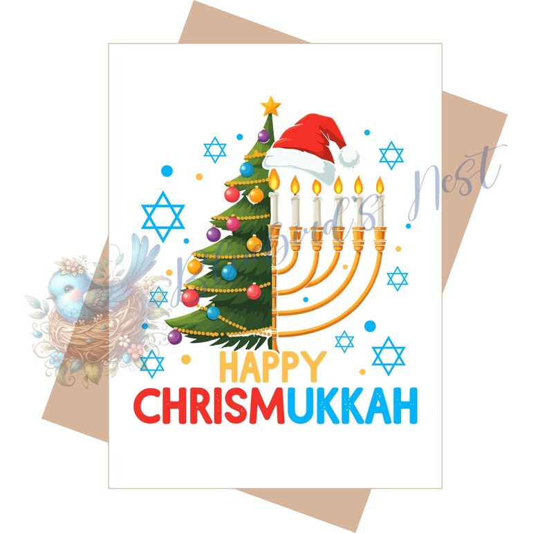 Christmas/hanukkah - Happy Chrismukkah (single Card or Set of 12 Cards ...