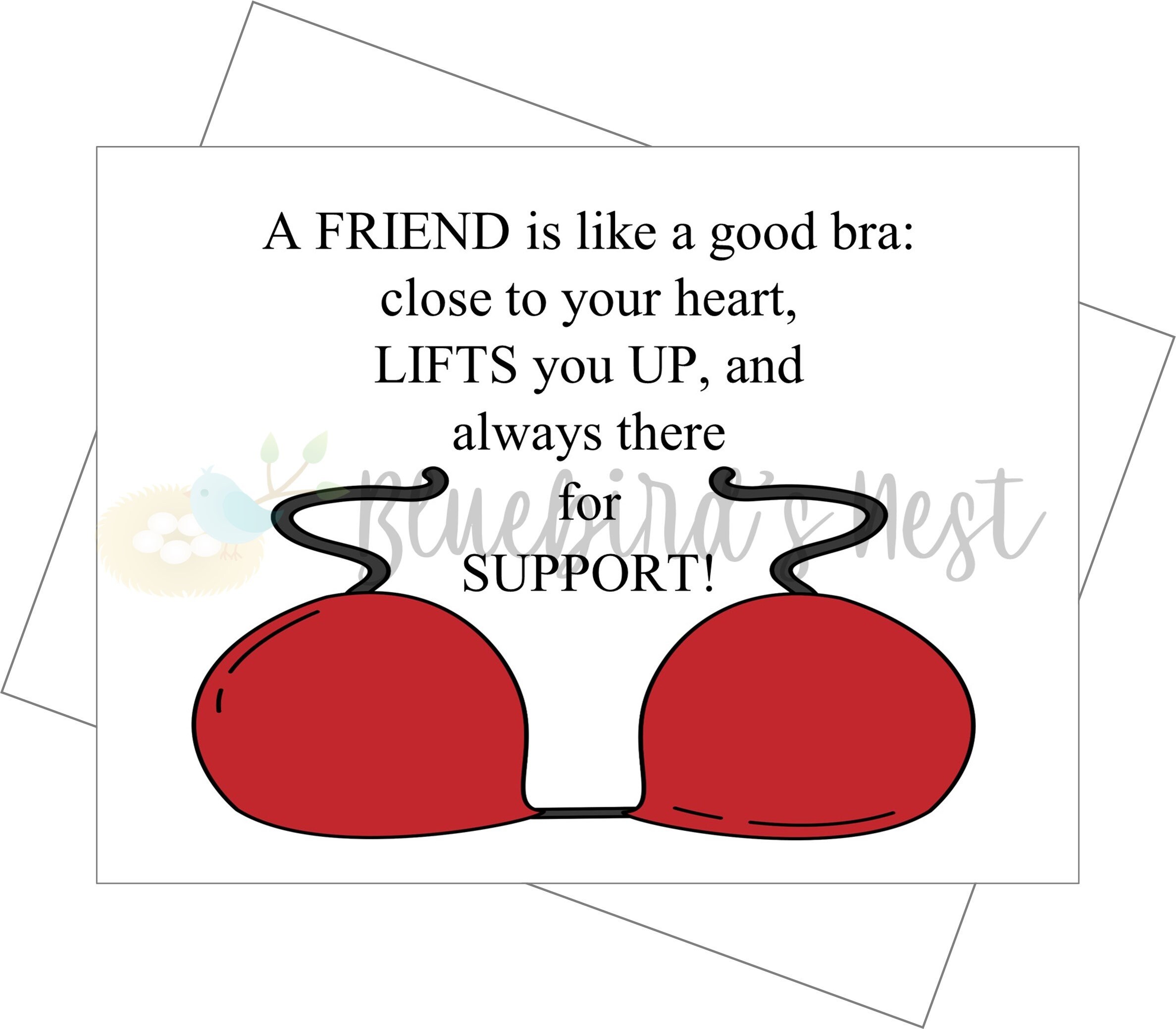A Friend is Like a Good Bra - Etsy