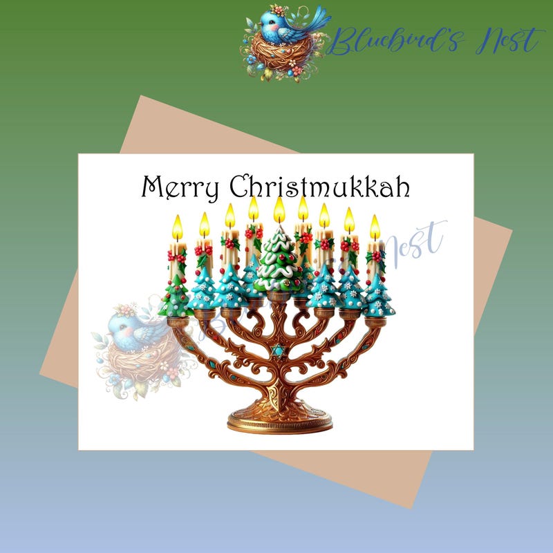 Chrismukkah Cards - Etsy