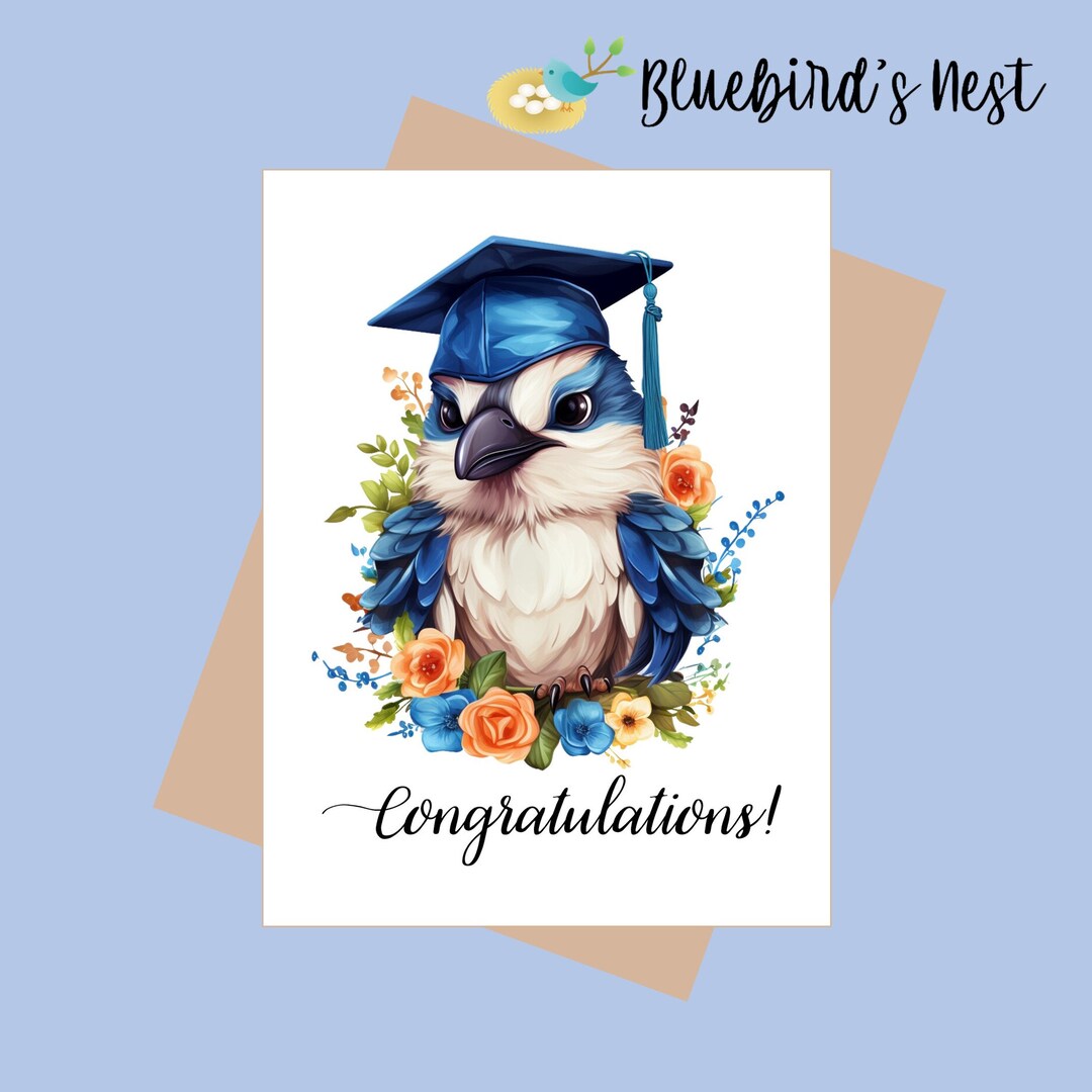 Graduation - Congratulations Bluebird - Etsy