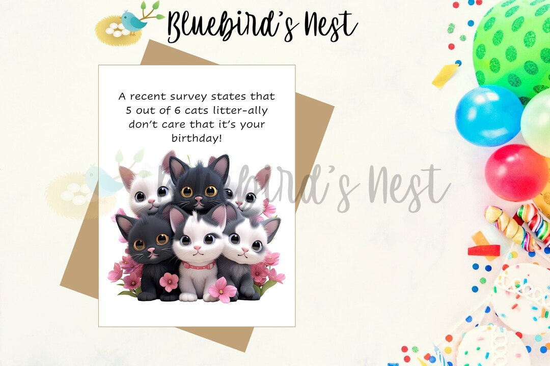 Survey Says 5 Out of 6 Cats - Etsy