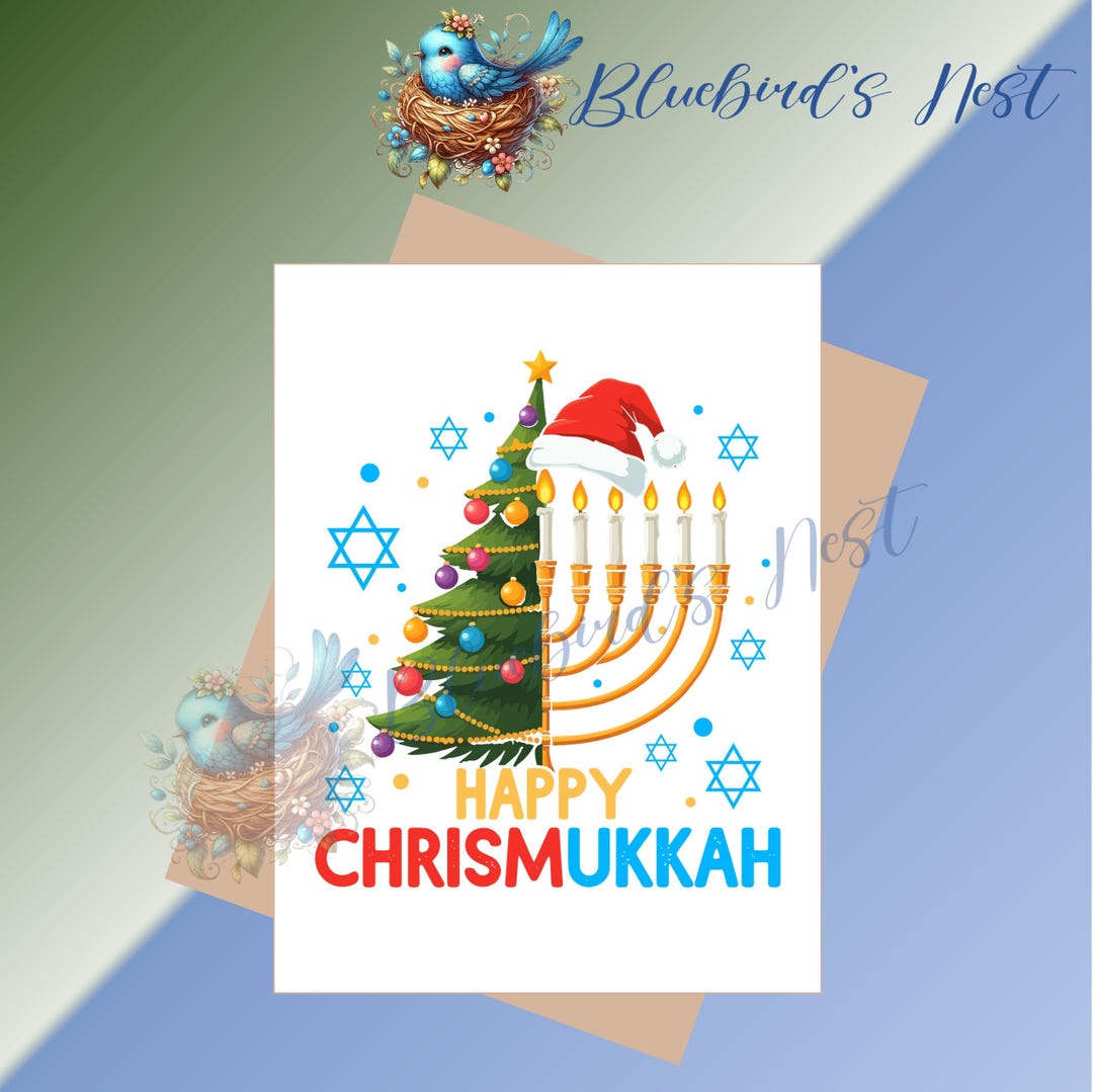 Christmas/hanukkah - Happy Chrismukkah (single Card or Set of 12 Cards ...