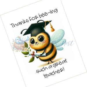 Teacher Appreciation - Thanks for Bee-ing Such a Great Teacher - Etsy