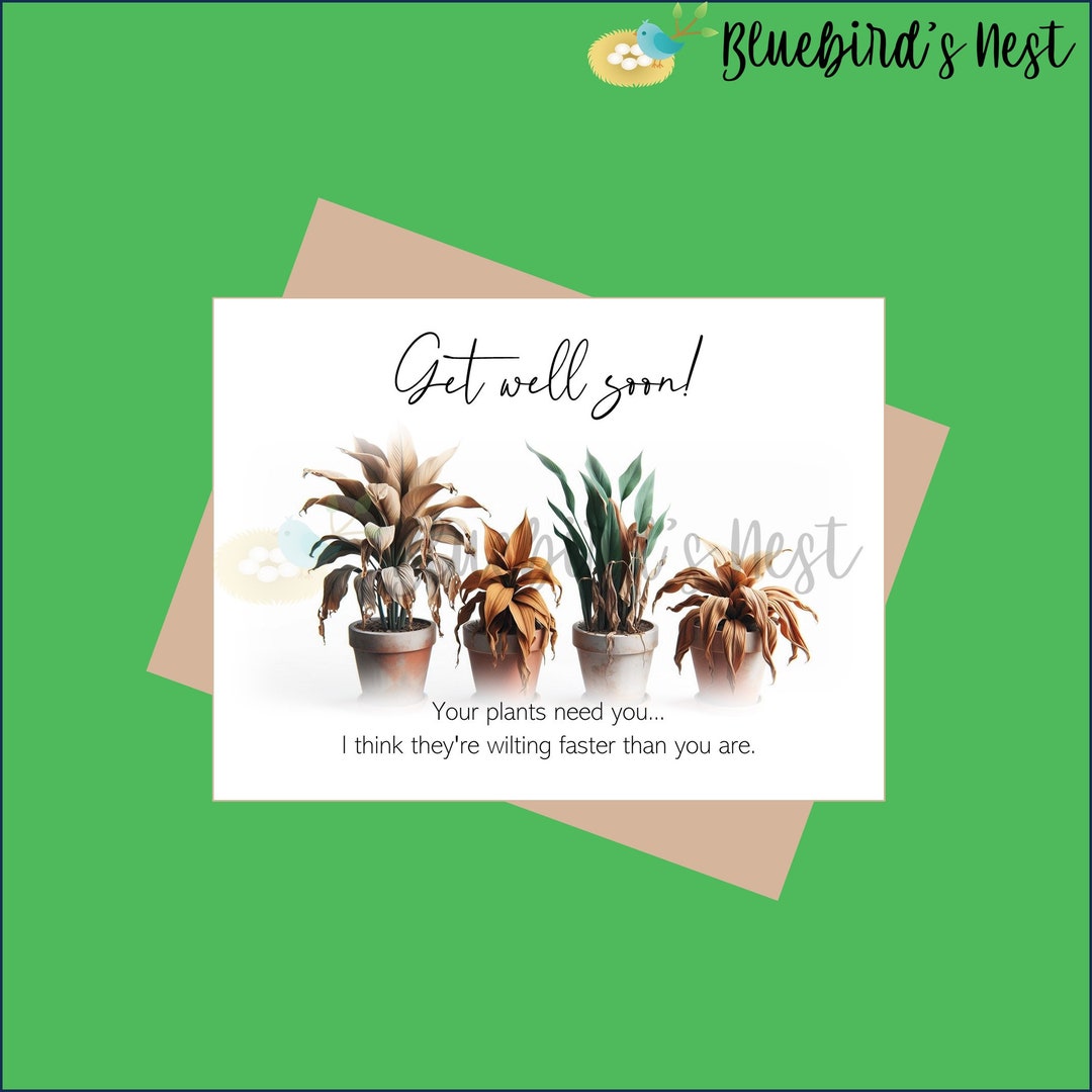 Get Well Soon! Your Plants Need You. - Etsy