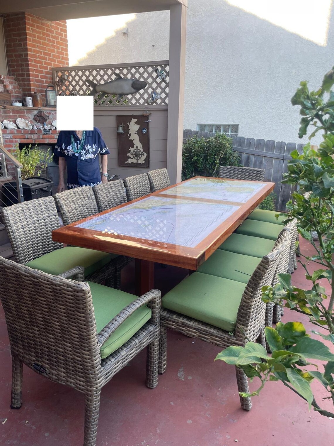 Epoxy Resin Dining Table With Nautical Maps or Pictures - Etsy