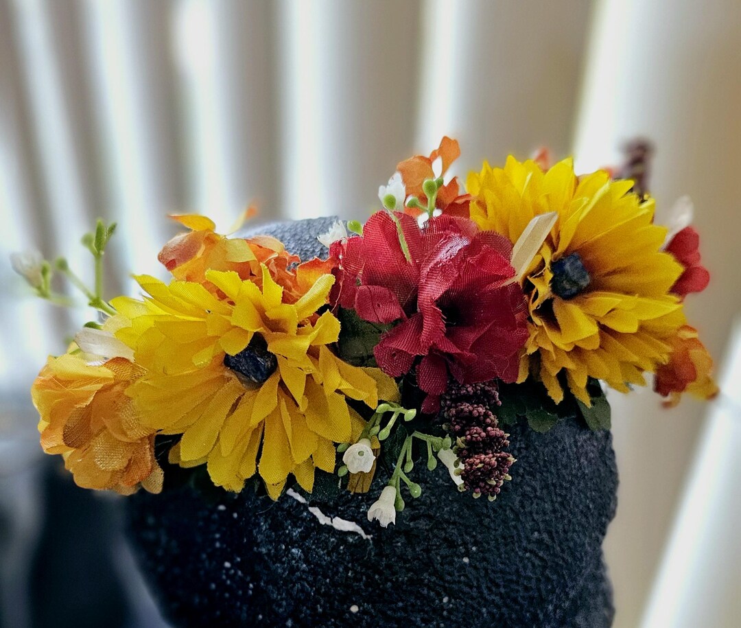 Fall Equinox Cozmic Crown Head Piece Tiara Flower Head Wreath for Hair ...