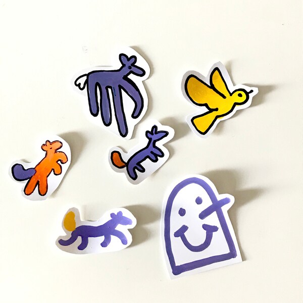 Hand Cut Stickers - Etsy