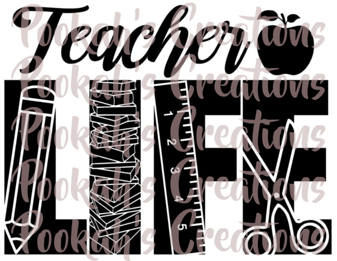 Teacher Life SVG - Etsy