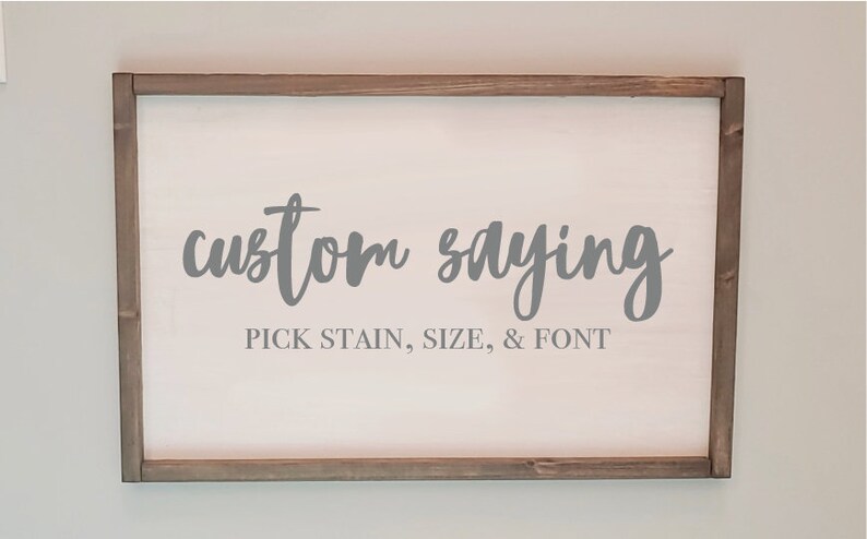Custom Sign / Made to Order Sign / Rustic Wood Decor / Custom Wood Sign ...