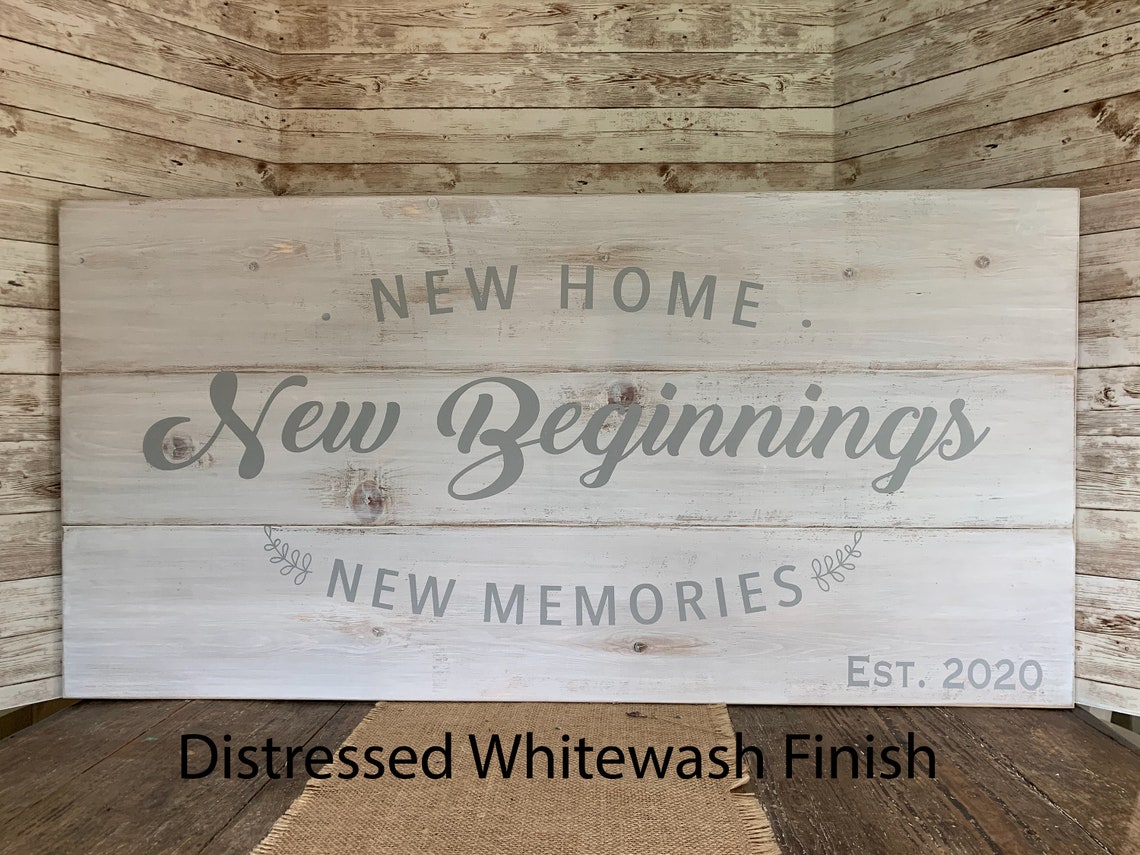 New Home/new Beginnings Sign / Made to Order Sign / Rustic Wood Decor ...