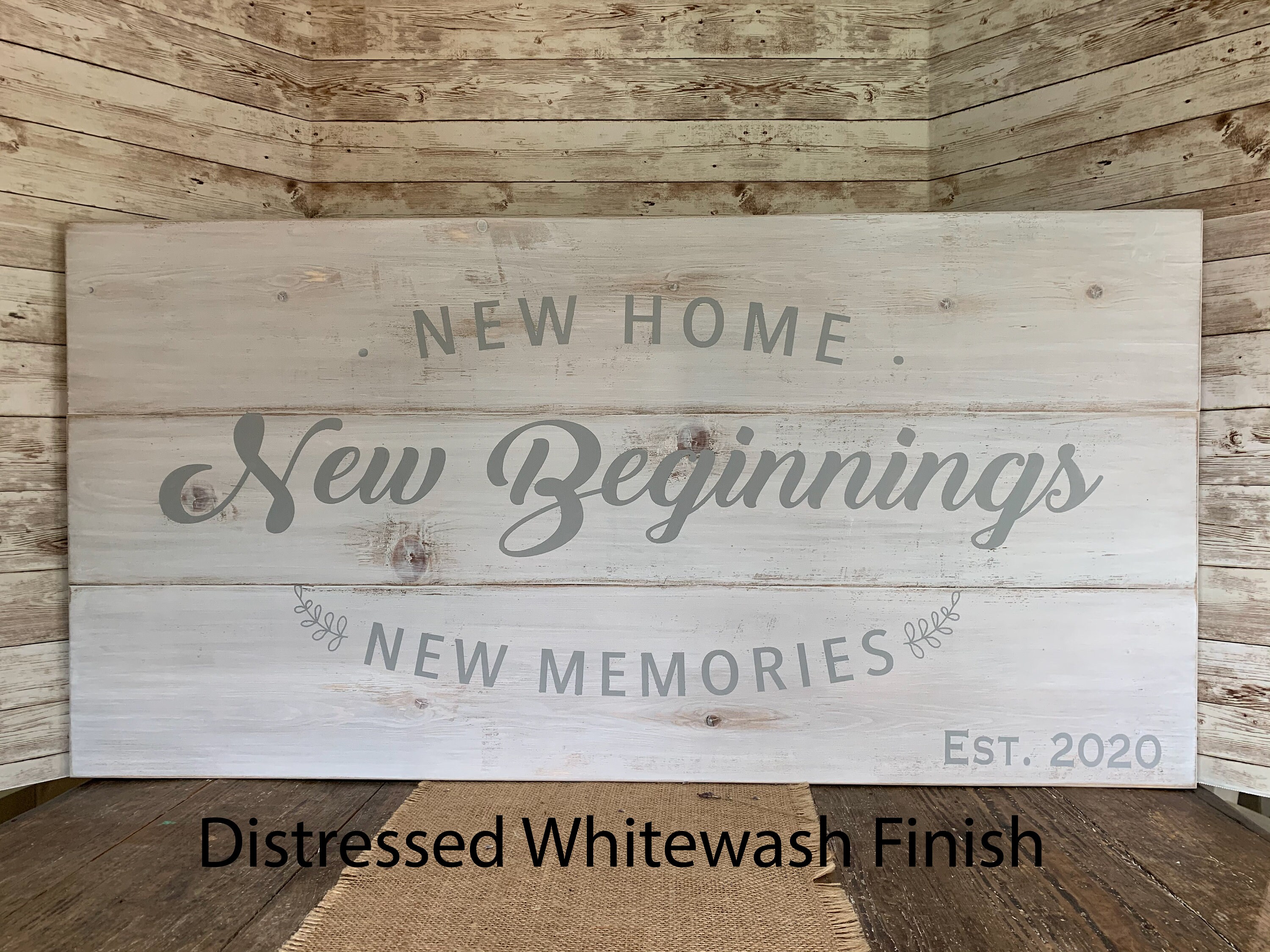 New Home/New Beginnings Sign / Made to order Sign / Rustic | Etsy