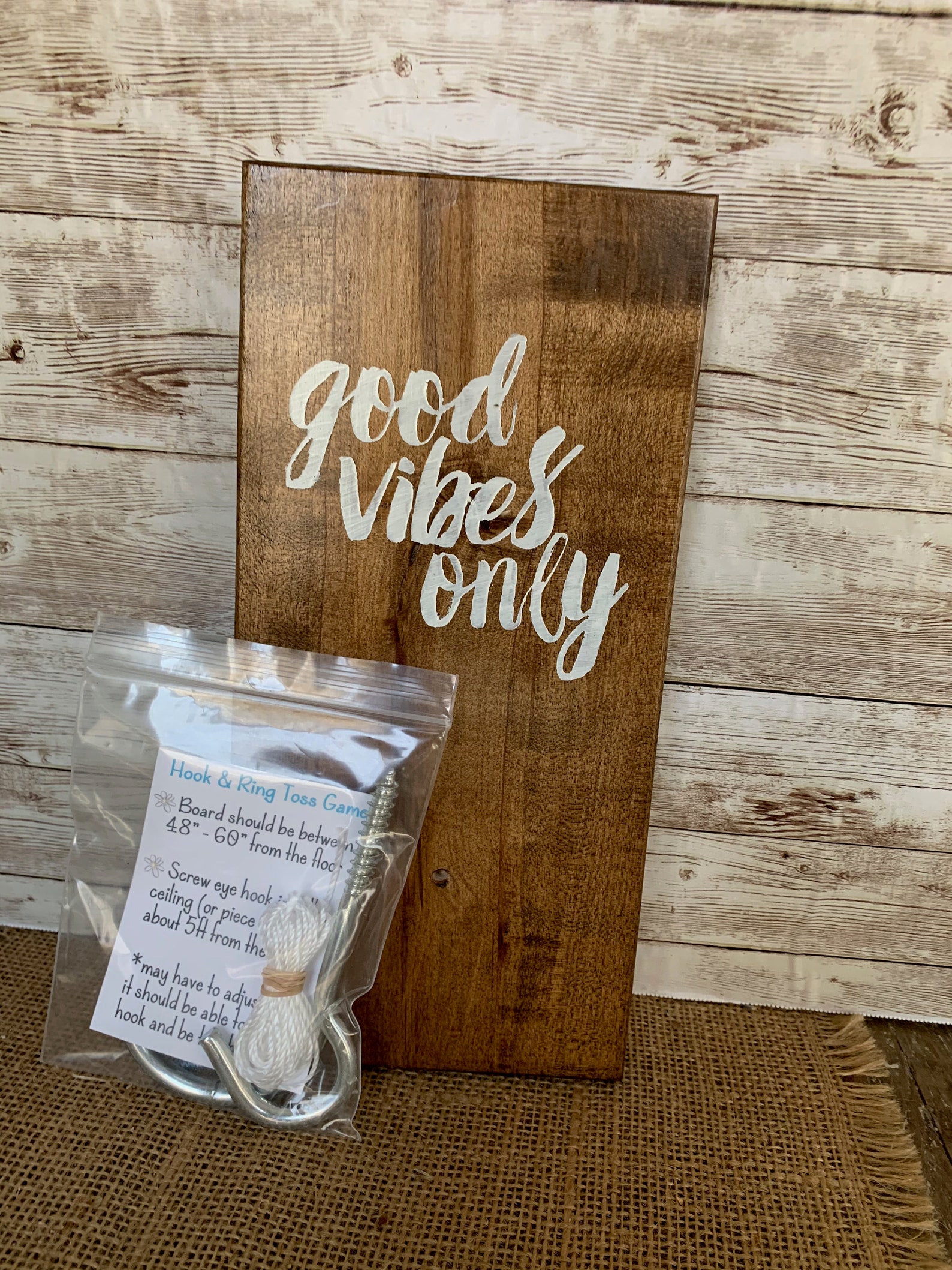 Bimini Game / Hook and Ring Game / Made to Order Game / Rustic Wood ...