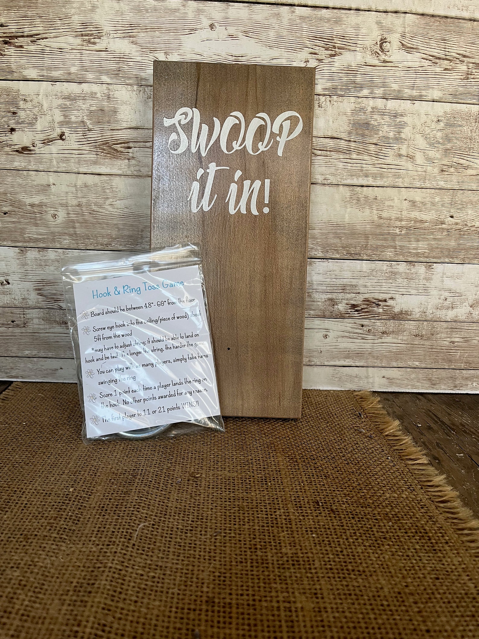 Bimini Game / Hook and Ring Game / Made to Order Game / Rustic Wood ...