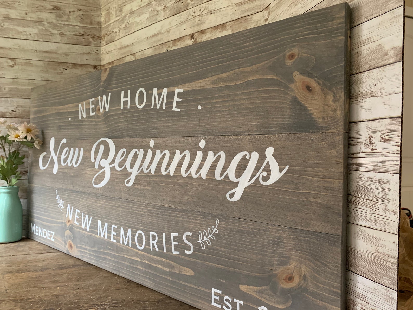 New Home/new Beginnings Sign / Made to Order Sign / Rustic Wood Decor ...
