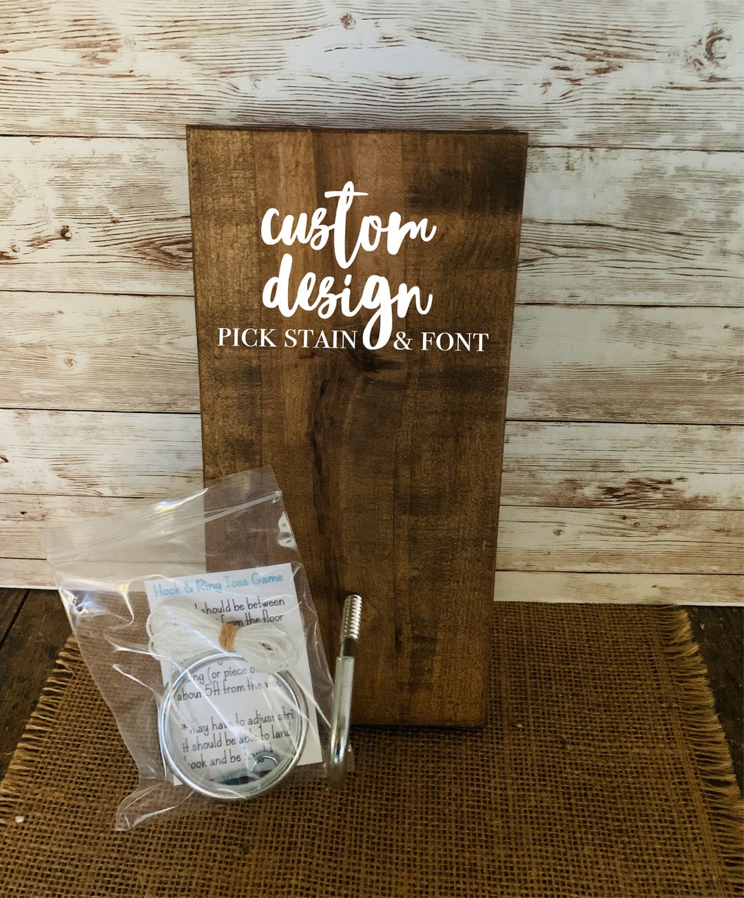 Custom Bimini Game / Hook and Ring Game / Made to Order Game / Rustic ...