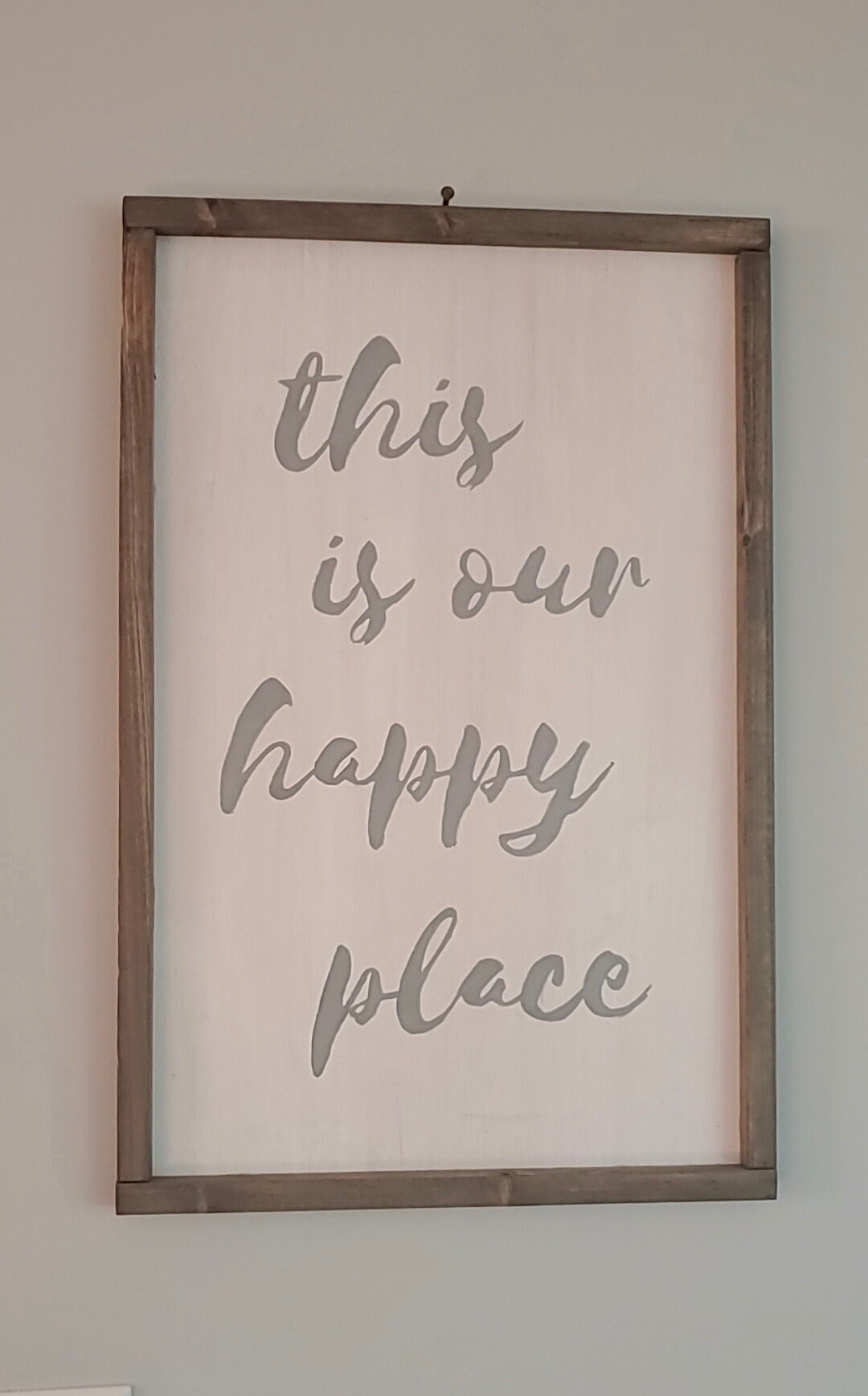 Our Happy Place Sign / Made to Order Sign / Rustic Wood Decor / Custom ...