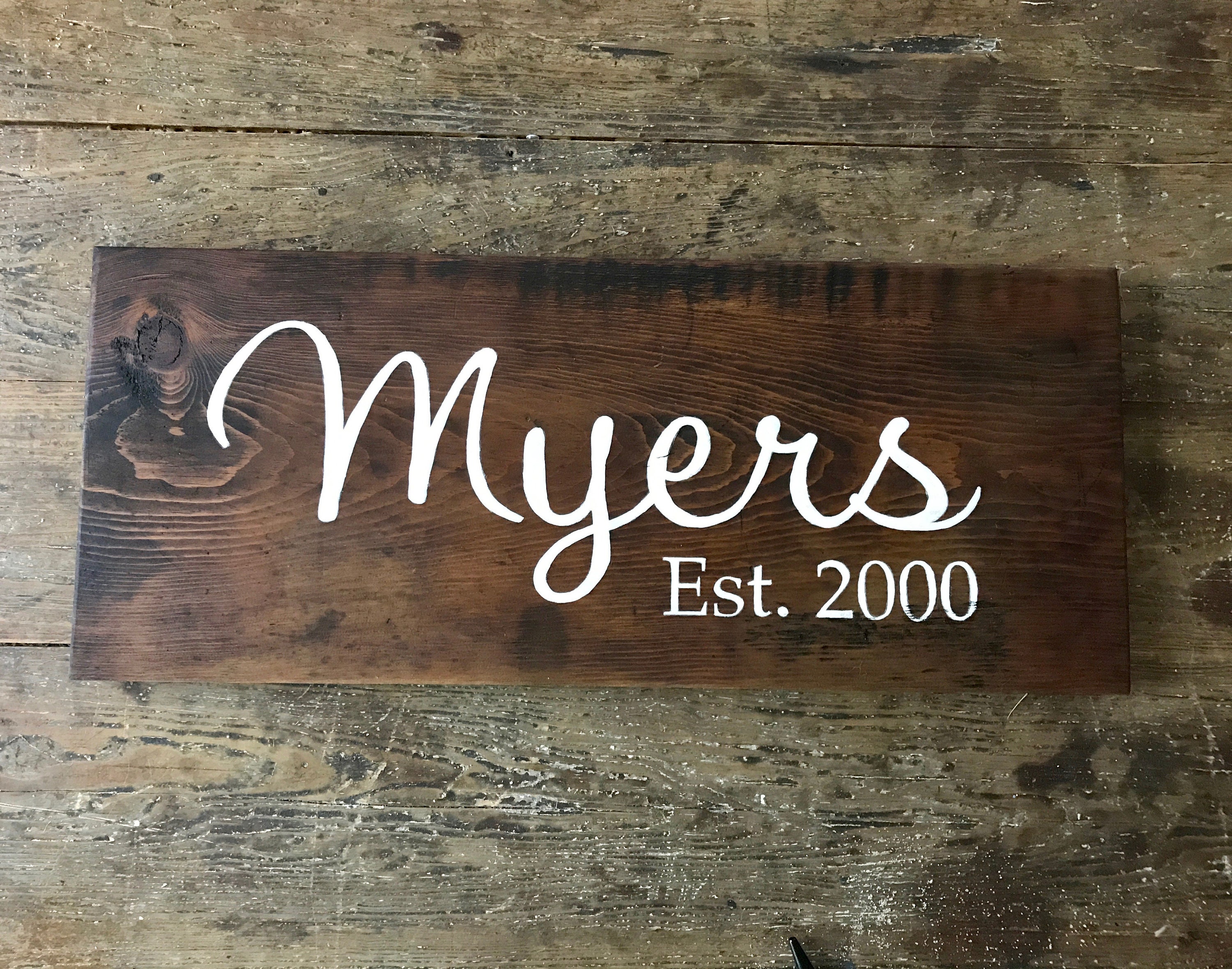 Established Sign / Made to Order Sign / Rustic Wood Decor / Custom Wood ...