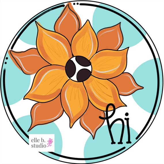 TEMPLATE: Hi Spring Door Hanger Summer Door Hanger Welcome | Etsy