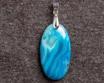 Blue Onyx Pendant | Etsy