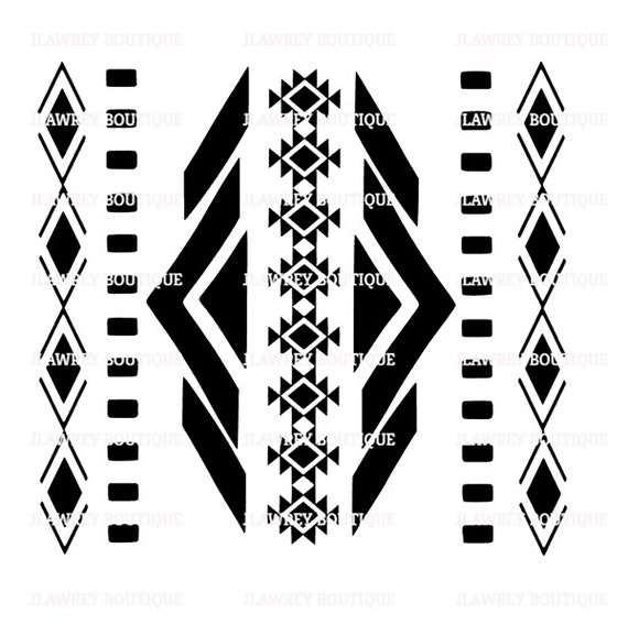 Aztec Abstract Line Pattern SVG JPEG PNG Clip Art - Etsy