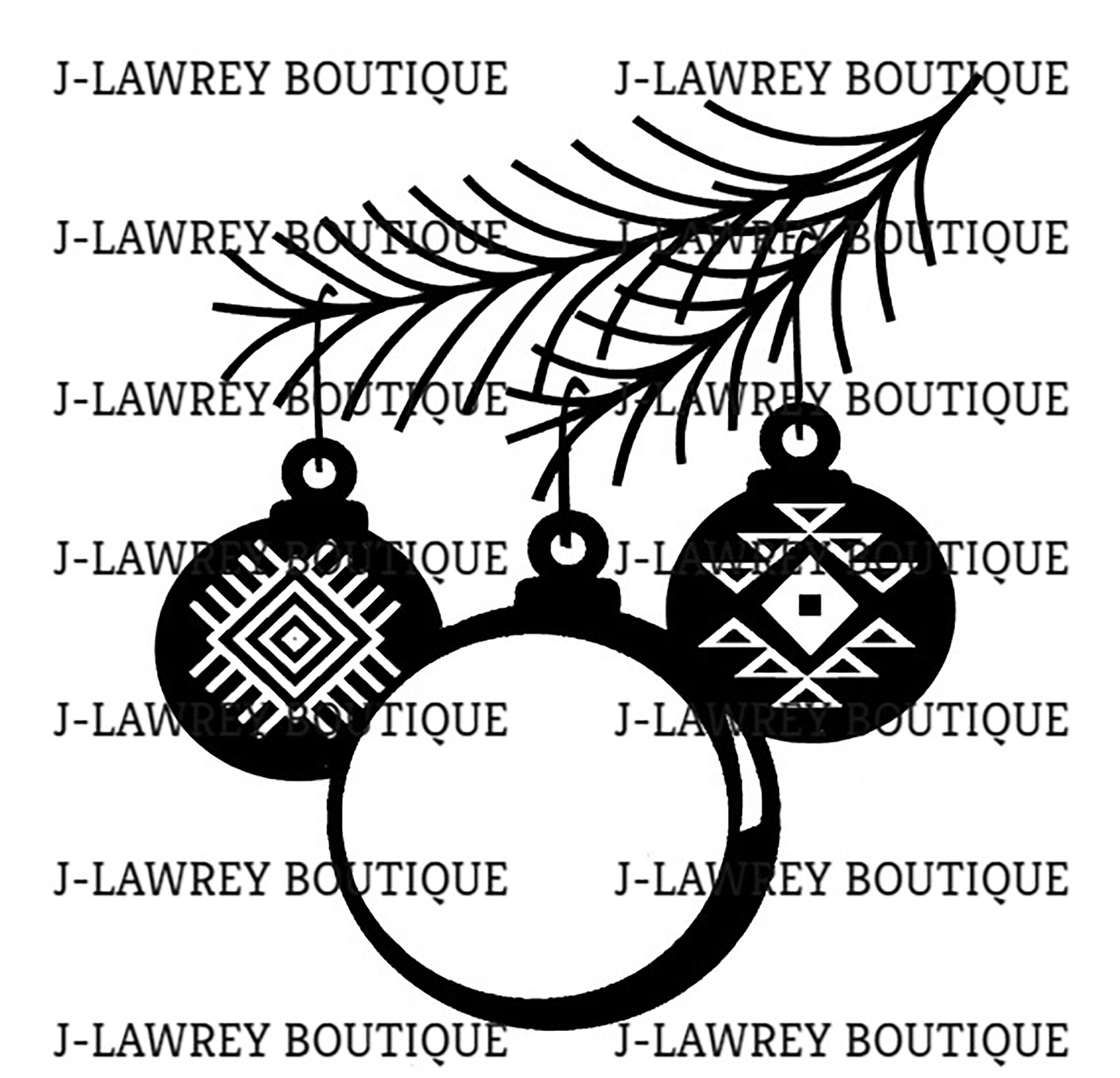 Tribal Monogram Ornament SVG PNG JPEG Clip Art - Etsy