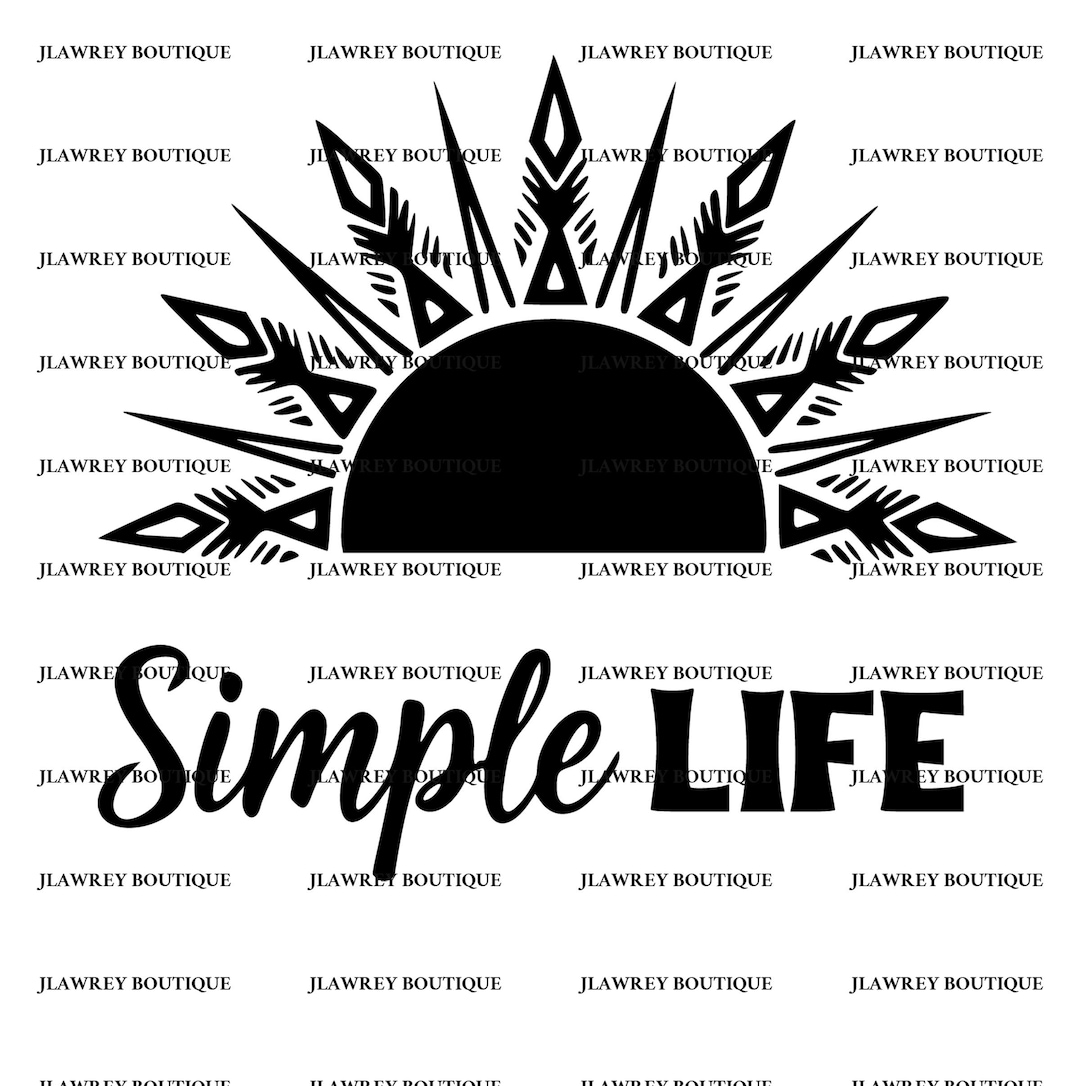 Simple Life Tribal Sun SVG, JPEG, PNG, Clip Art Pattern - Etsy