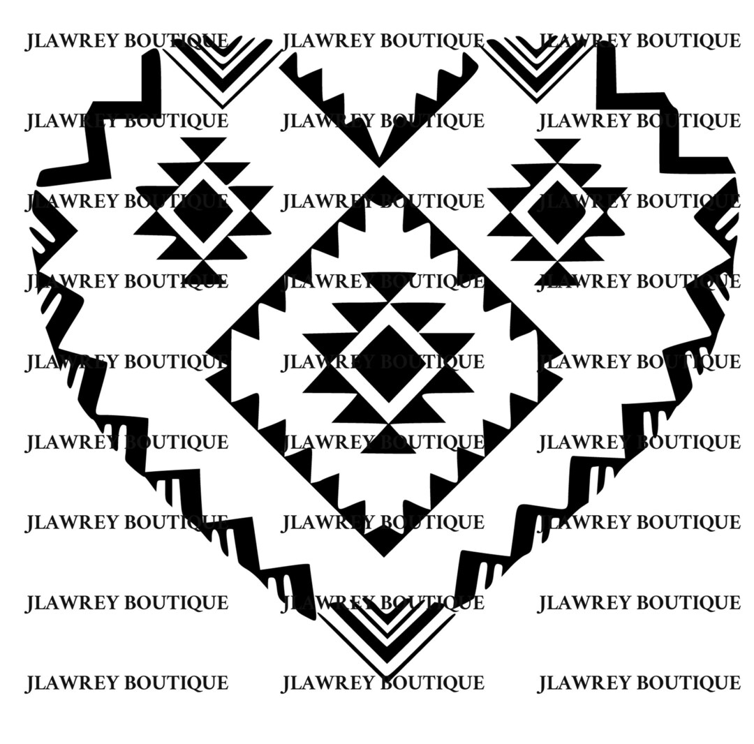 Aztec Tribal Heart SVG, JPEG, PNG, Clip Art - Etsy