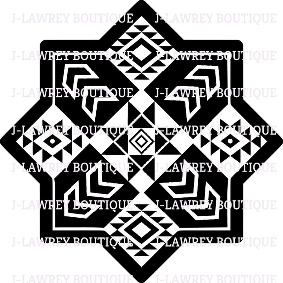 Tribal Abstract Star Pattern SVG PNG JPEG Clip Art | Etsy