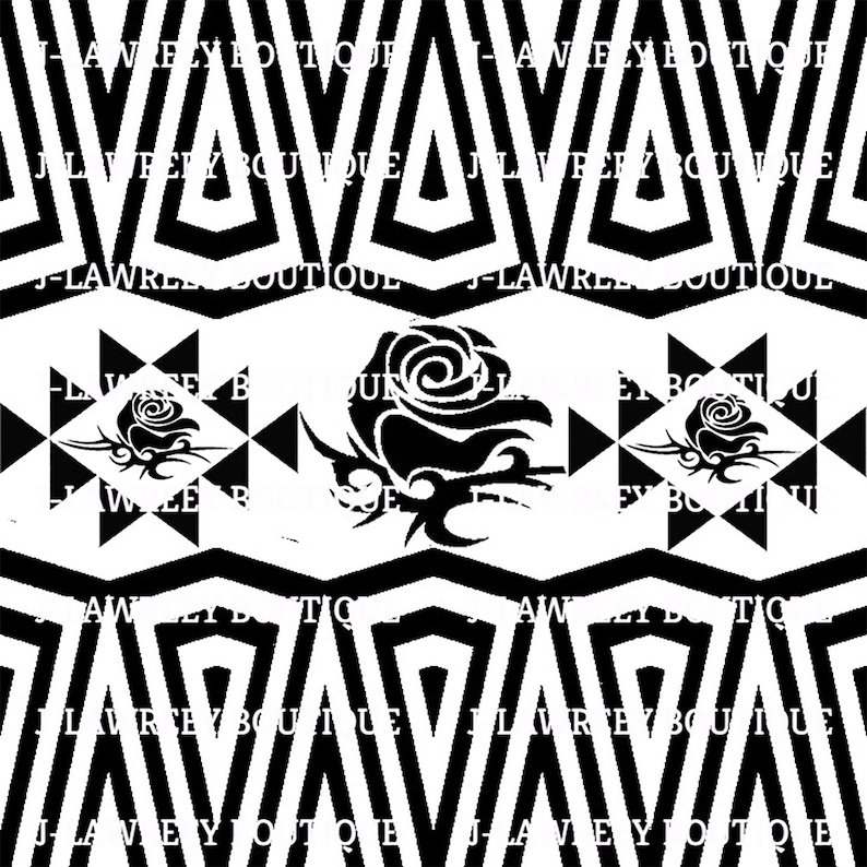 Tribal Rose Aztec Pattern SVG JPEG PNG Clip Art - Etsy