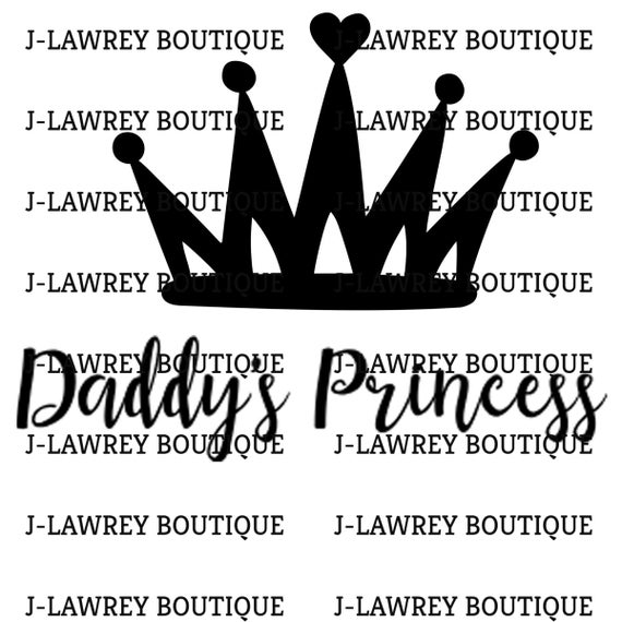 Daddy's Princess Crown SVG PNG JPEG Clip Art | Etsy