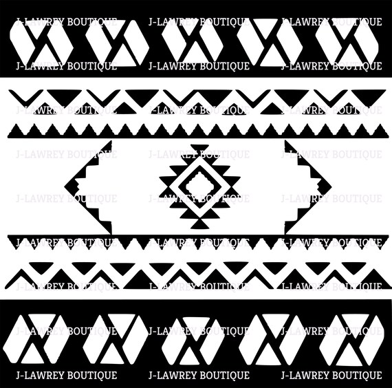 Aztec Geometric Pattern SVG PNG JPEG Clip Art - Etsy
