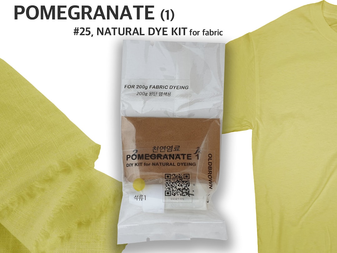 Pomegranate Dye Kit for 0.45lb Fabric, Daffodil Yellow Color,natural ...
