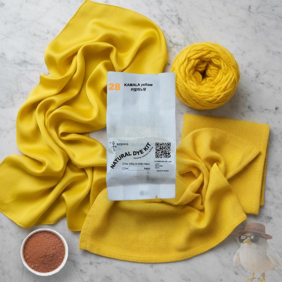 Natural Fabric Dye Kit (mango Yellow) | Kamala Based Dye for 0.45lb ...