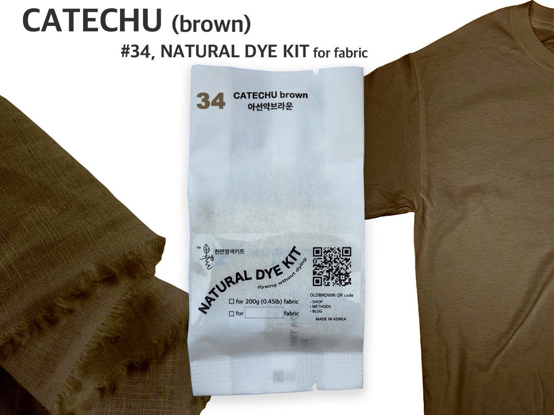 Catechu Dye Kits for 0.45lb*3 Fabric, Wood Brown Color, Natural Dye ...
