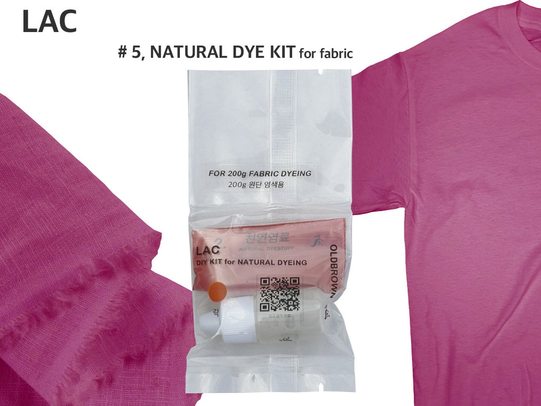 Lac Natural Dye Kit for 0.45lb Fabric, Magenta Red Color, Natural Dye ...