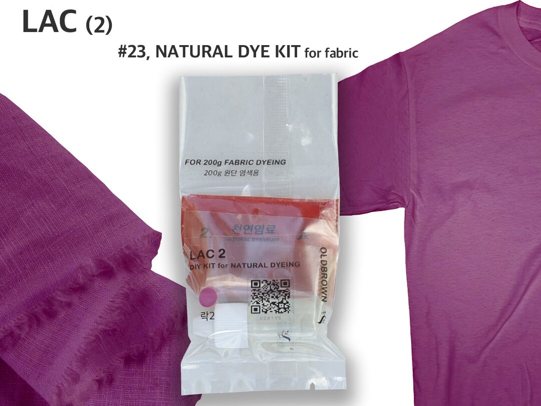 Lac Dye Kit for 0.45lb Fabric, Orchid Purple Color, Natural Dye, Fabric ...
