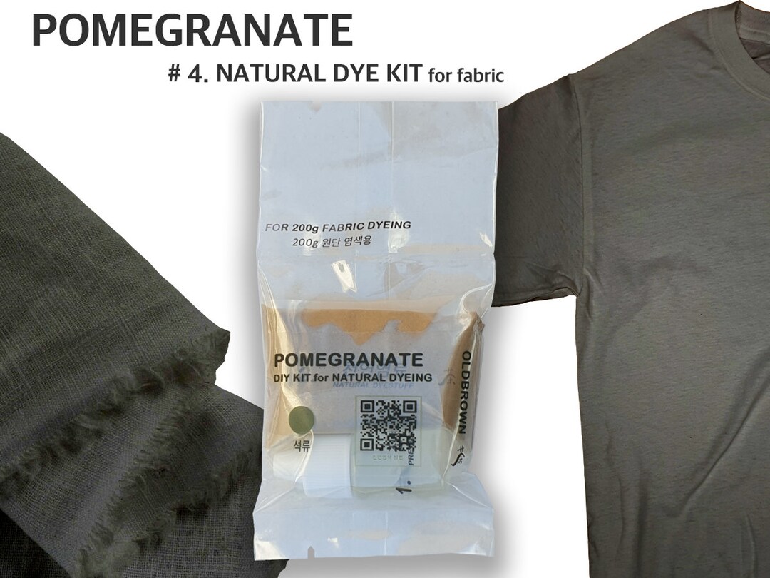 Pomegranate Natural Dye Kit for 0.45lb Fabric, Gray Color,natural Dye ...
