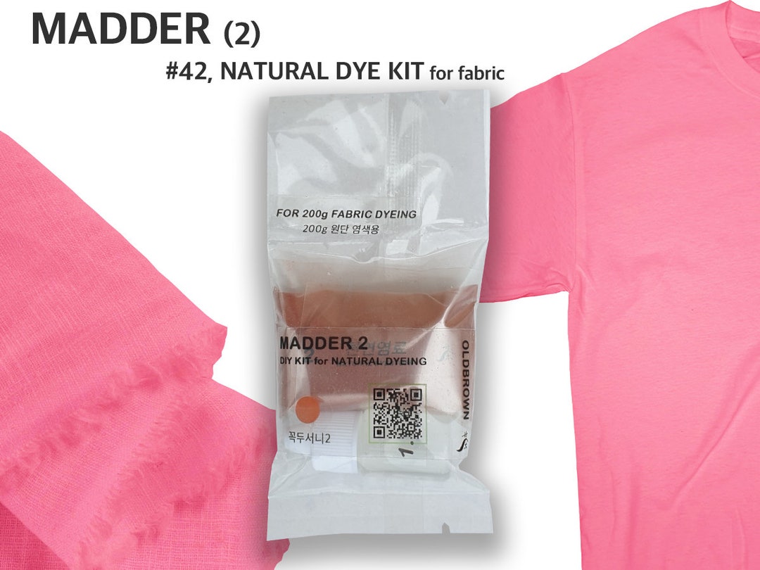 Madder + Lac Dye Kit for 0.45lb Fabric, Rose Pink Color,natural Dye ...
