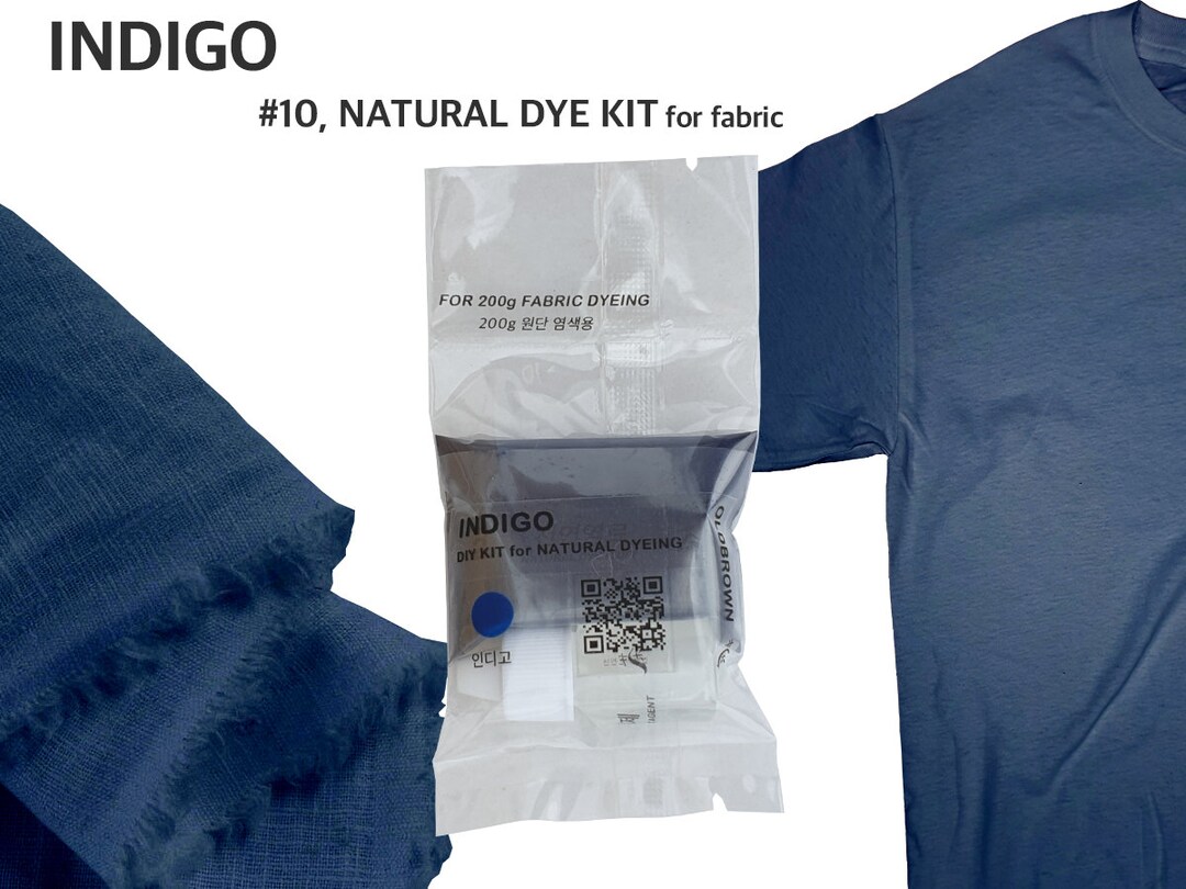 Indigo Natural Dye Kit for 0.45lb Fabric, Indigo Color,natural Dye ...