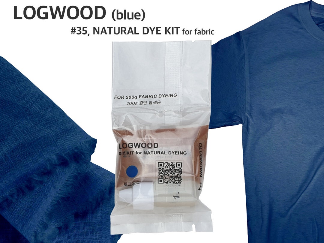 Logwood Dye Kit for 0.45lb Fabric, Royal Blue Color,natural Dye, Fabric ...